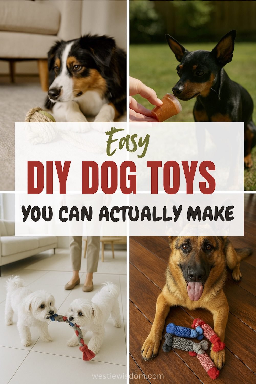 Easy DIY Dog Toys That You Can Actually Make - Westie Wisdom