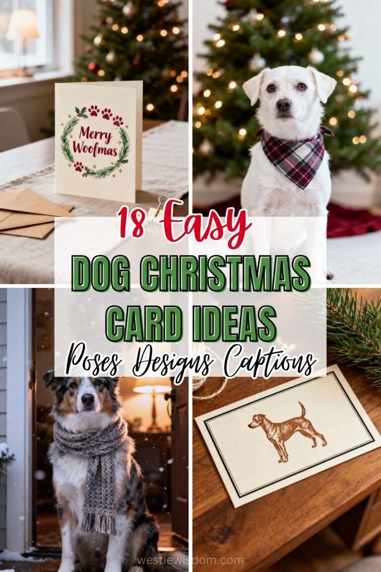 Dog Christmas Cards Ideas (Poses, Templates & Wording) - Westie Wisdom