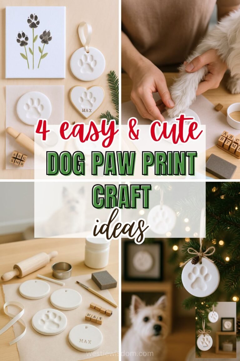 Dog Paw Print Craft: 4 Cute Keepsakes (Salt‑Dough + Safer No‑Salt ...
